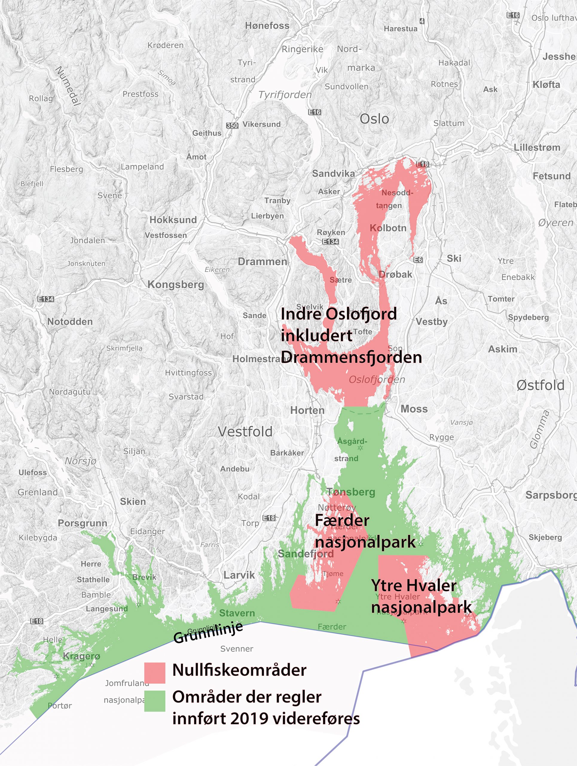 Dette er høringsforslaget til nye fiskeritiltak i Oslofjorden
